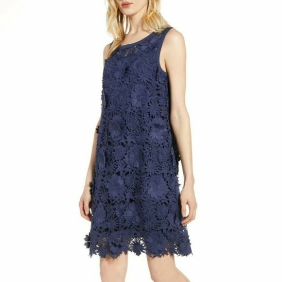 Halogen | Dresses | New Halogen Lace Shift Navy Blue Dress | Poshmark